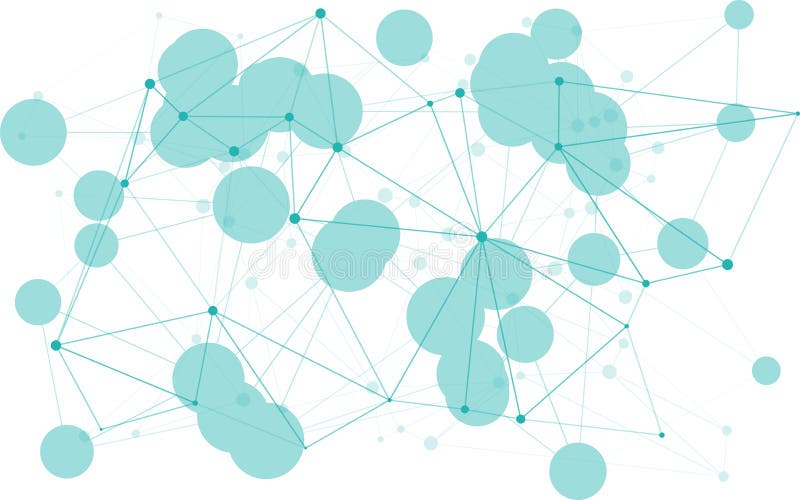 Triangle Vector Illustration Molecule Triangular Dots, Circles ...