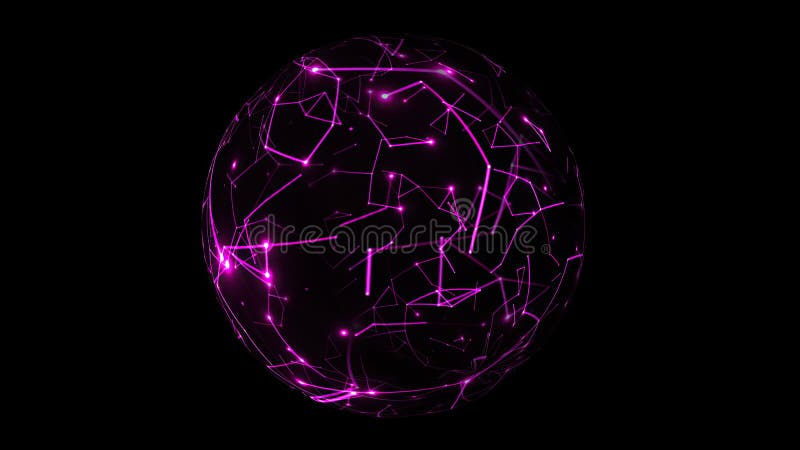 Connections Concept on Rotating Sphere Stock Illustration ...