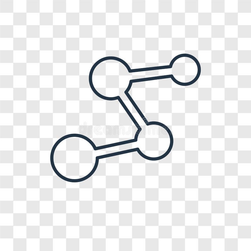 Connections Concept Vector Linear Icon Isolated on Transparent B Stock ...