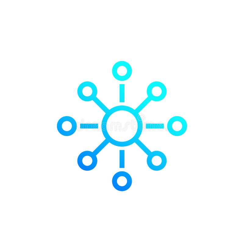 Connections, Connect Vector Icon Stock Vector - Illustration of network ...