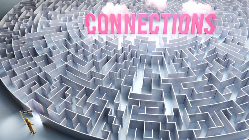 Connections and a Difficult Path To Reach it Stock Image - Image of ...