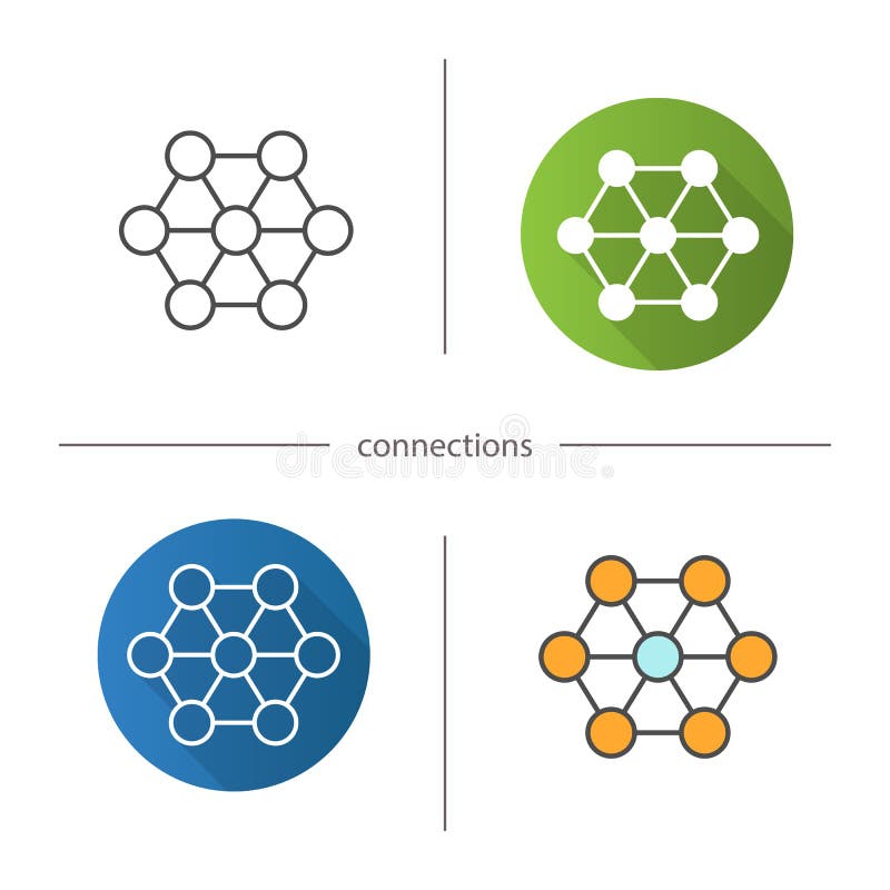 Connections icon stock vector. Illustration of molecular - 167564206