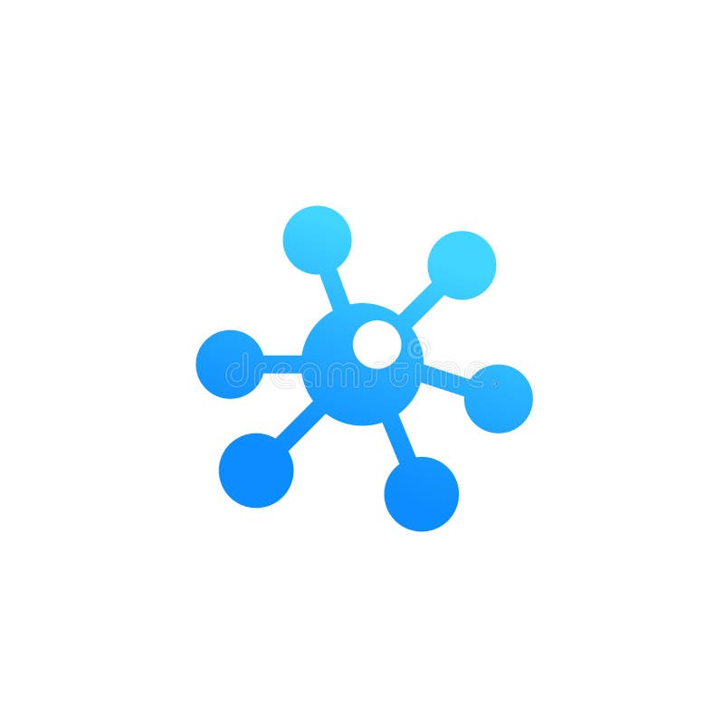 Connections icon on white stock vector. Illustration of connected ...