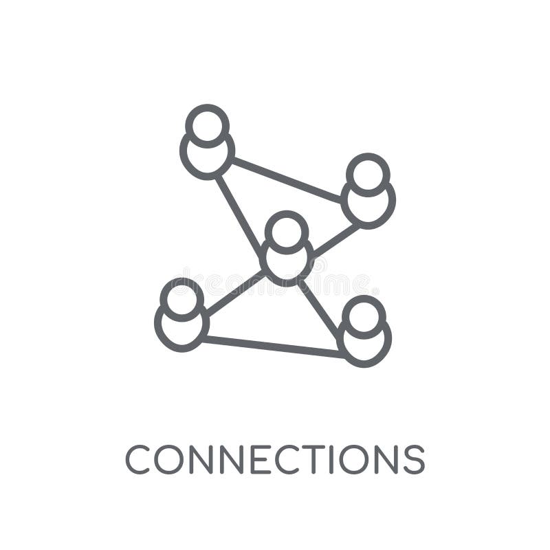 Connections Linear Icon. Modern Outline Connections Logo Concept Stock ...
