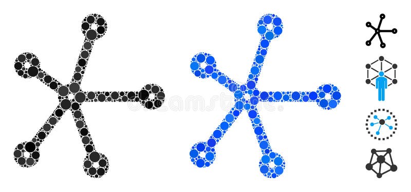 Connections Mosaic Icon of Circles Stock Illustration - Illustration of ...