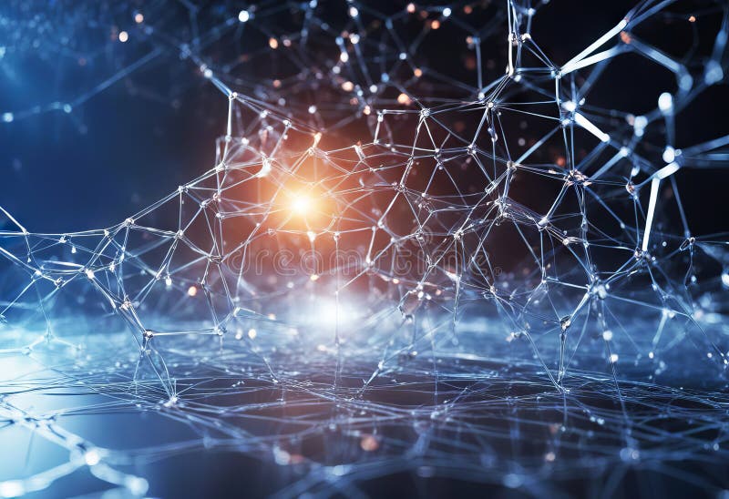 Connections Neural Concept Brain Mesh Digital Big 3D Data Illustration ...