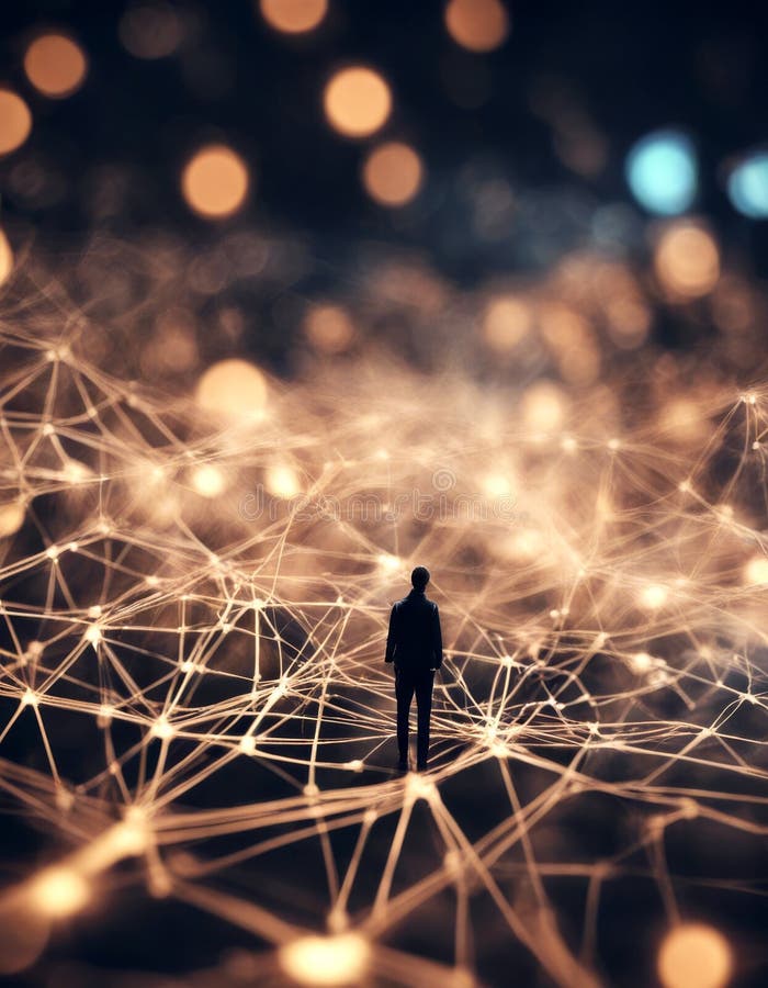 Connections People Digital Network Exploring Connection Online Virtual ...