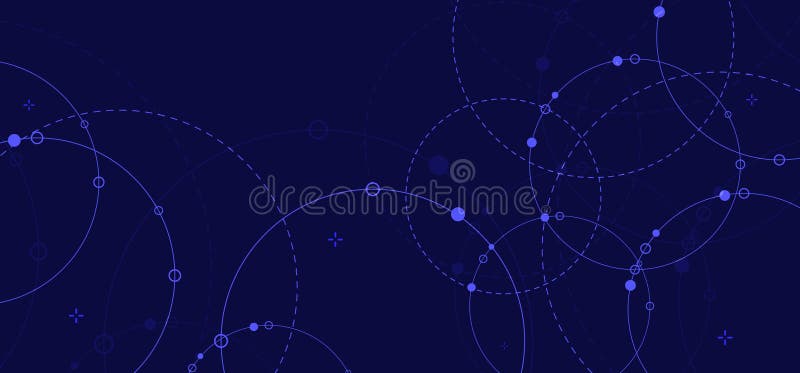 Connections with Points, Lines, and People Icons. Vector Technology ...