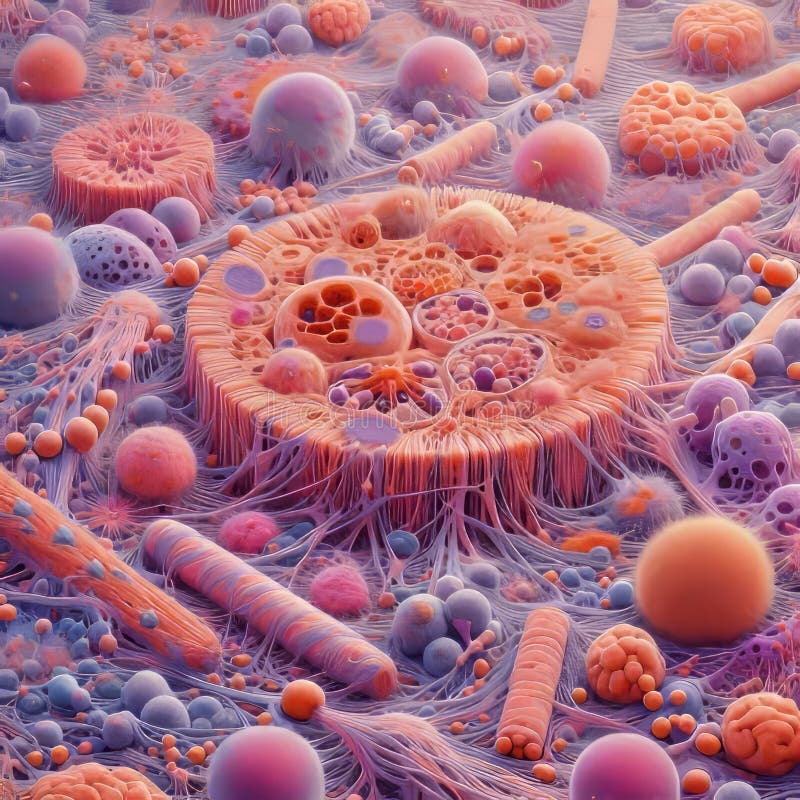 Connective Tissue Cell Illustrate Fibroblasts and Extracellular Stock ...