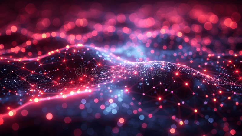 Connectivity in the Age of Neon Networks. Stock Illustration ...