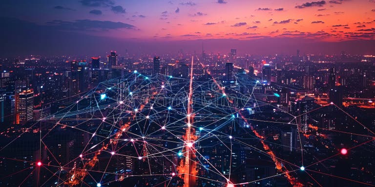 Connectivity Concept with High-Tech . Stock Illustration - Illustration ...