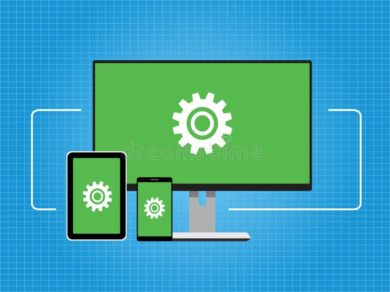 Connectivity Connect Cross Platform Device Concept Background Stock ...