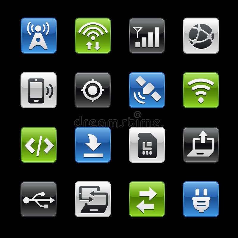 Connectivity Icons Azure Series Stock Vector - Illustration of ...