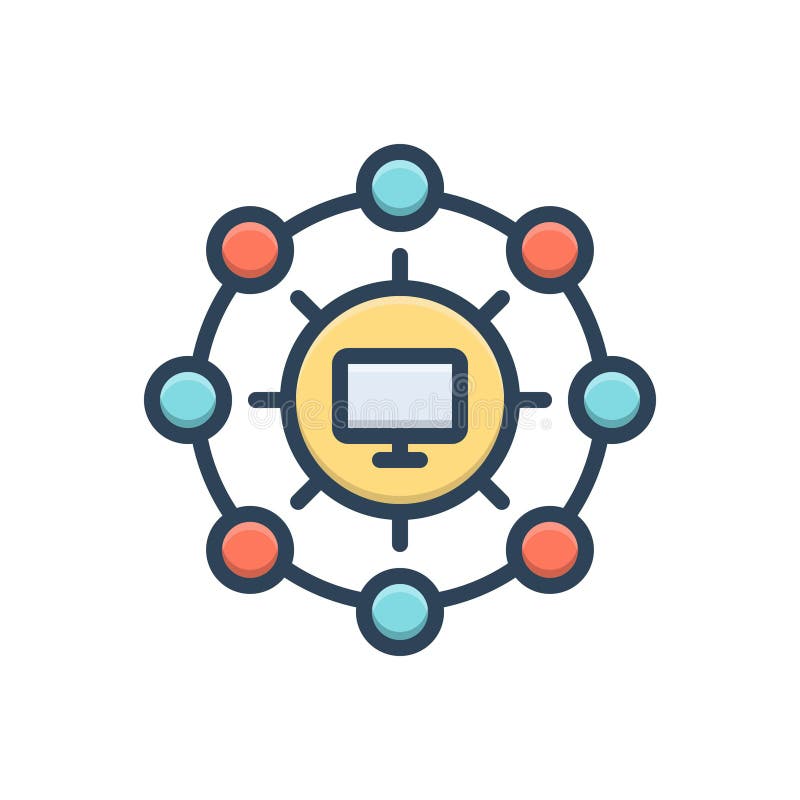 Color Illustration Icon for Connectivity, Network and Data Stock ...