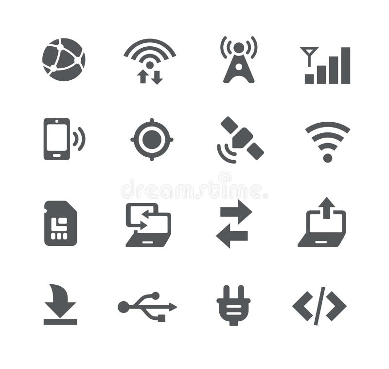 Connectivity Icons Azure Series Stock Vector - Illustration of ...