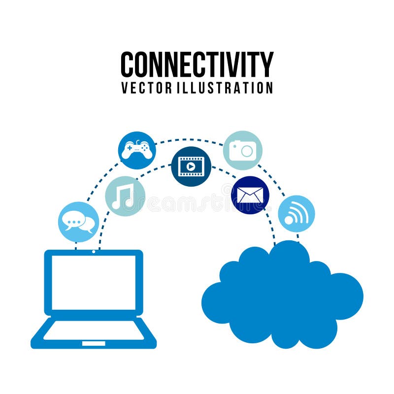 Connectivity infographics stock illustration. Illustration of email ...