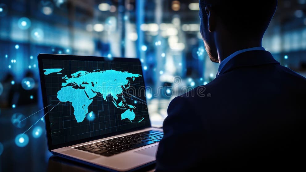 Connectivity Net Technology Background Stock Illustration ...