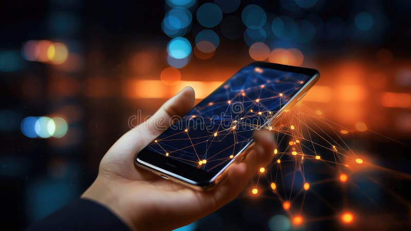 Connectivity Net Technology Background Stock Illustration ...