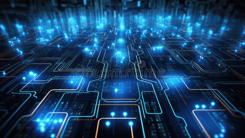 Connectivity Network Electronic Background Stock Illustration ...