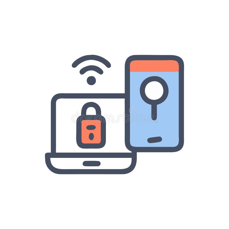 Remote access stock illustration. Illustration of portrait - 772418