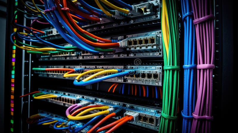 Connectivity Structured Cabling Stock Illustration - Illustration of ...