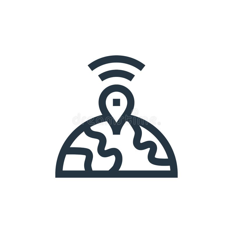 Outline Connectivity Vector Icon Isolated Black Simple Line Element