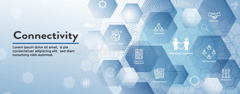 Connectivity Web Header Banner with Togetherness, Connectnedness and ...