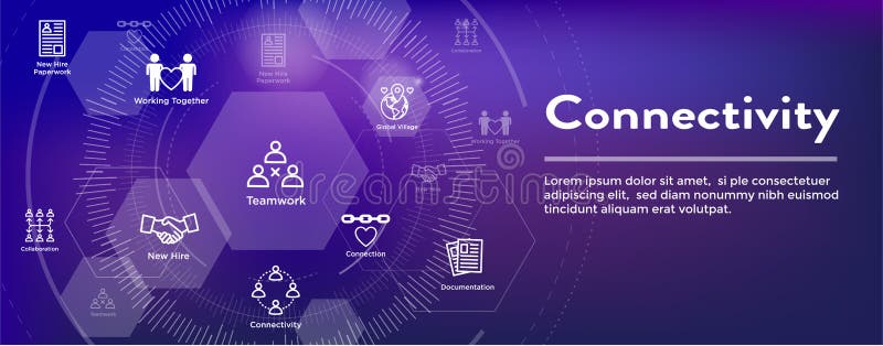 Connectivity Web Header Banner with Togetherness, Connectnedness and ...