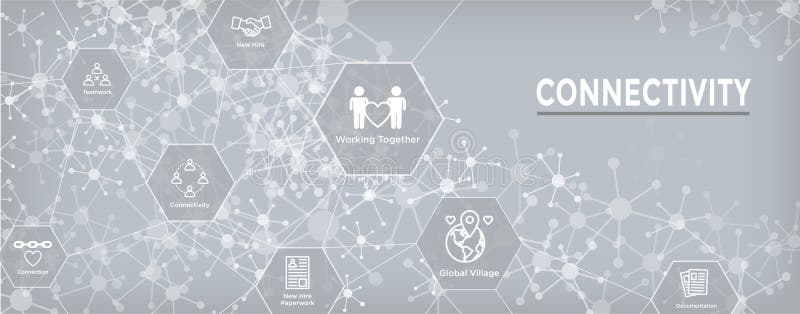 Connectivity Web Header Banner with Togetherness, Connectnedness Stock ...