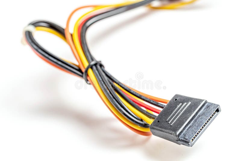 Connector Computer Wires Multicolored on White Background Stock Image ...