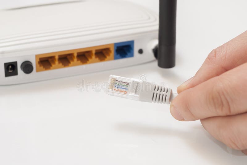 Router Connector for Connecting a Wi-Fi Antenna Close-up Stock Photo ...