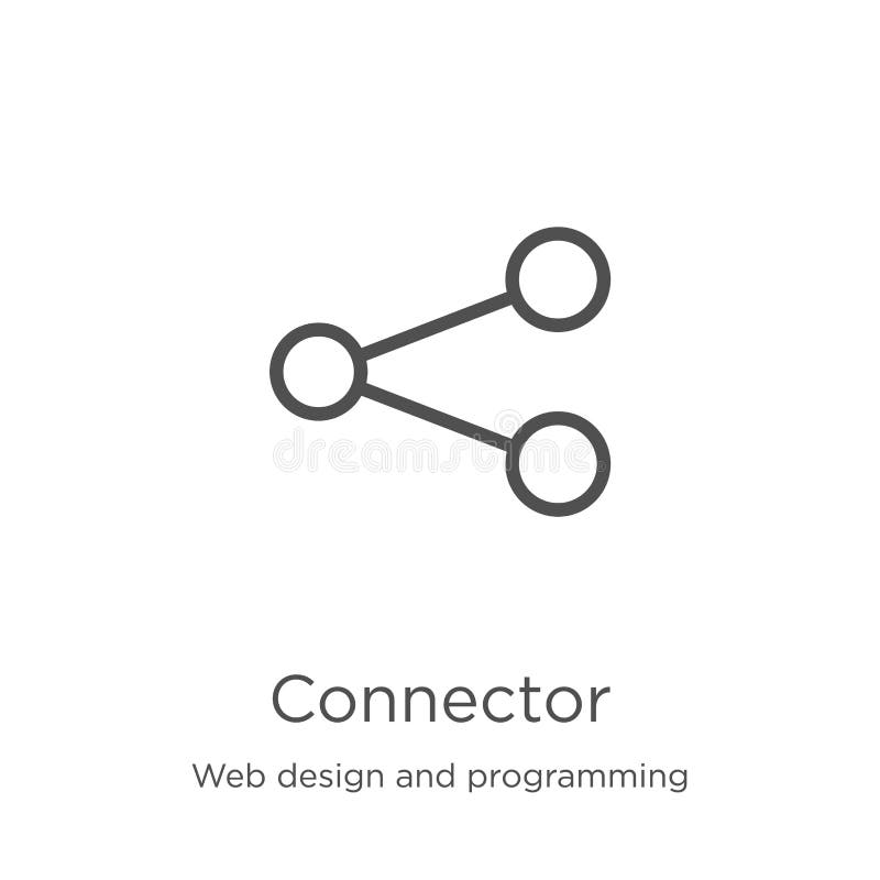 Connector Icon Vector from Music Collection. Thin Line Connector ...