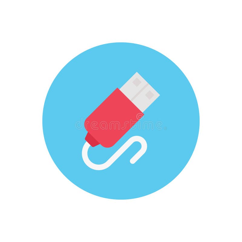 Connector Vector Flat Color Icon Stock Vector - Illustration of ...