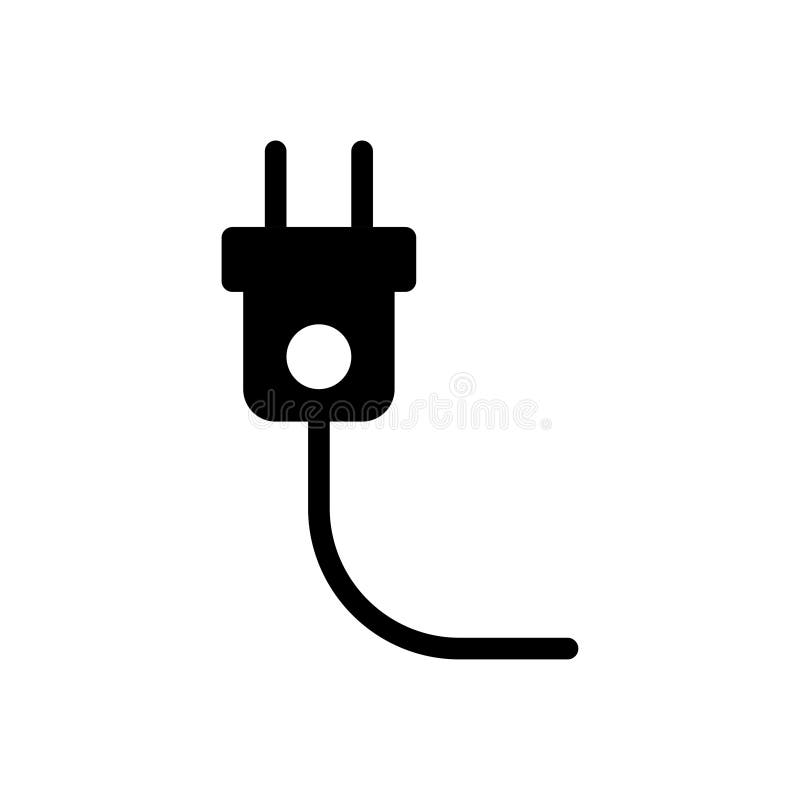 Connector Vector Glyph Flat Icon Stock Vector - Illustration of socket ...