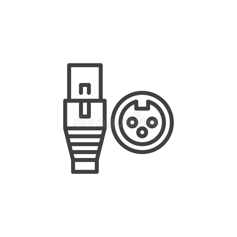 Connector line icon stock vector. Illustration of microphone - 362504314