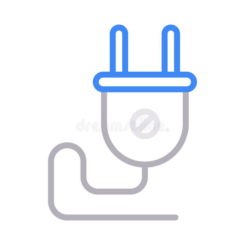 Connector Thin Line Color Vector Icon Stock Illustration - Illustration ...