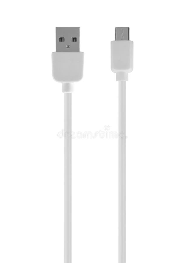 Connector with Micro USB Cable, Black, Isolated on White Background ...