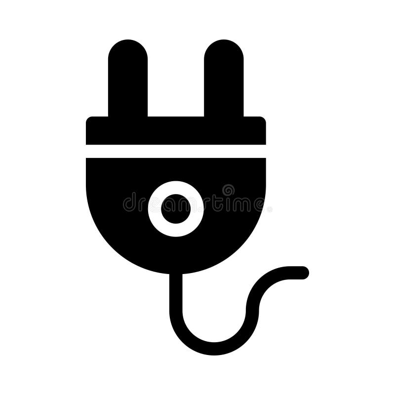 Connector Vector Glyph Flat Icon Stock Vector - Illustration of ...