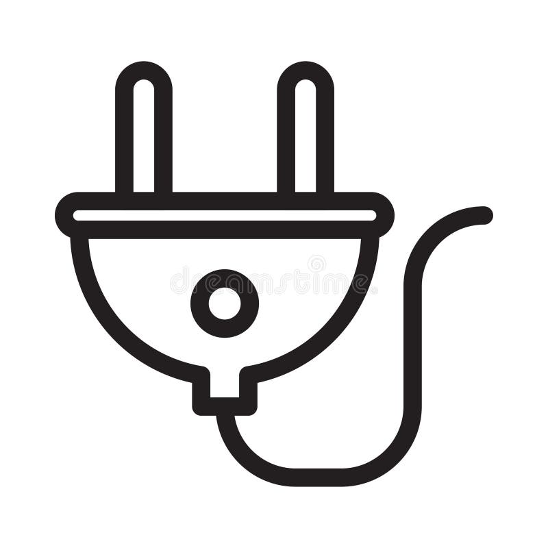 Connector Vector Thin Line Icon Stock Vector - Illustration of ...