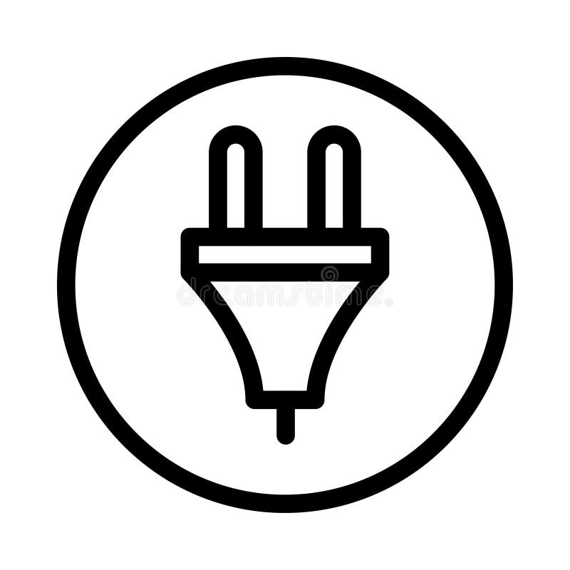 Connector Vector Thin Line Icon Stock Illustration - Illustration of ...