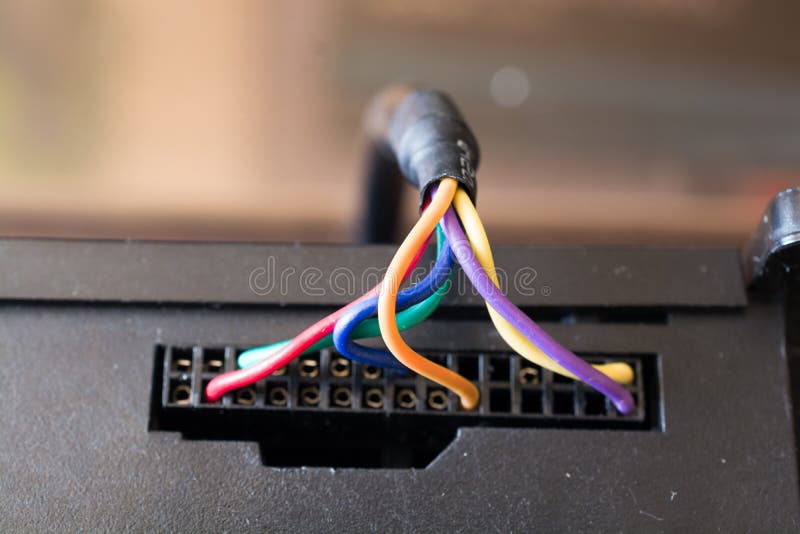 Connector with wire. stock photo. Image of curl, communication - 99029330