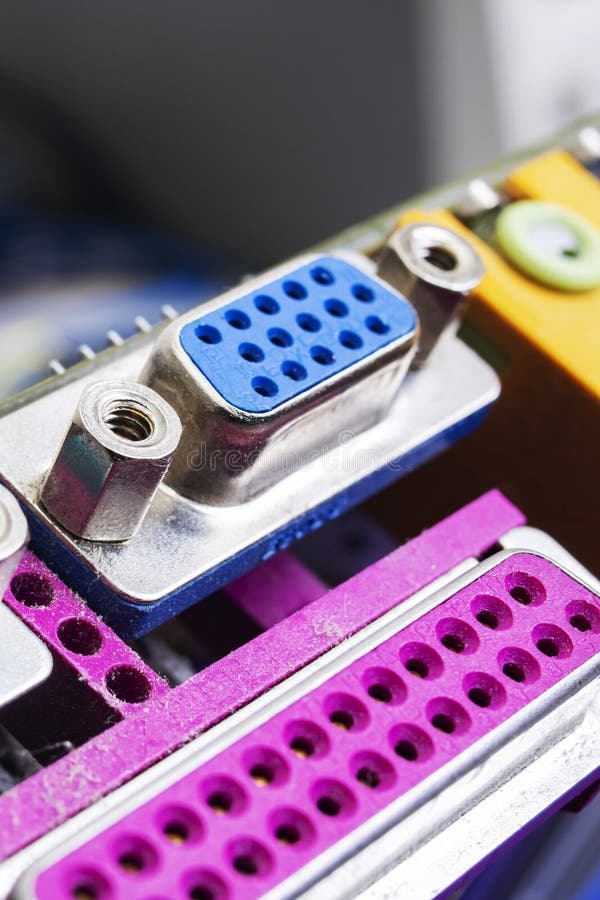 Connectors for Connecting a Monitor To a Computer Stock Photo - Image ...