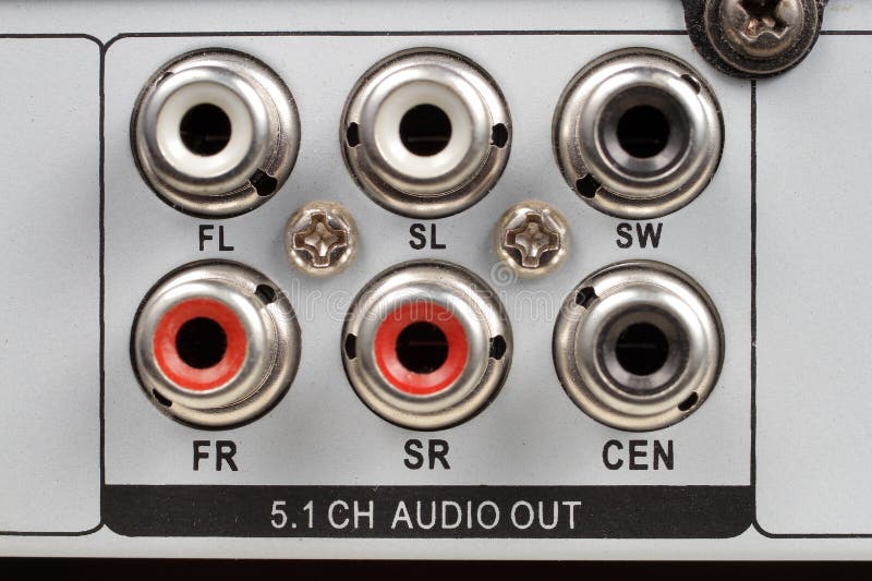 Connectors for Connecting Speaker Systems. Stock Photo - Image of ...