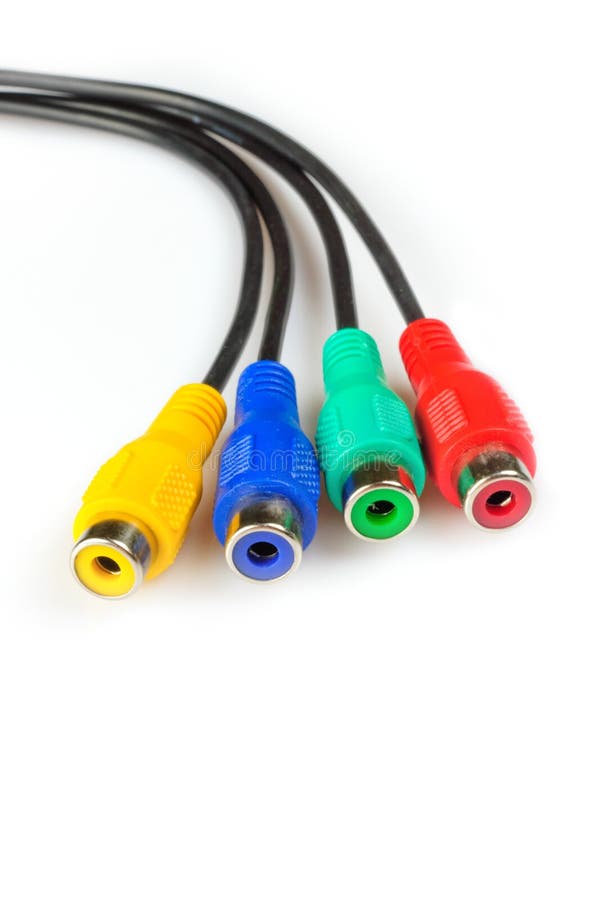 Connectors in Different Colors Stock Photo - Image of home, electronic ...