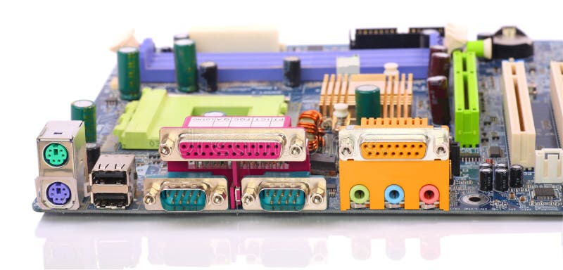 Connectors Motherboard stock image. Image of connector - 11434565