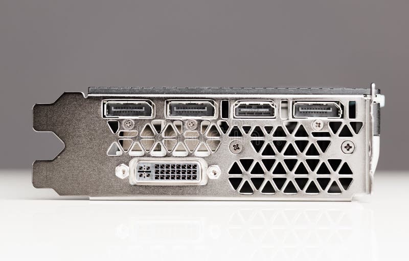 Connectors Panel Graphic Card Stock Image - Image of computer ...