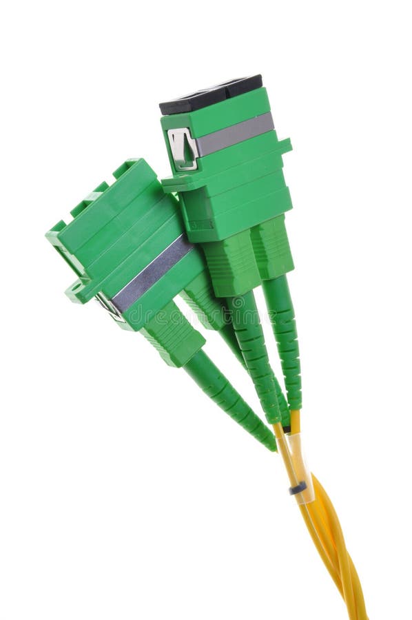 Connectors Single Mode Sc, Optical Cables Stock Image - Image of ...