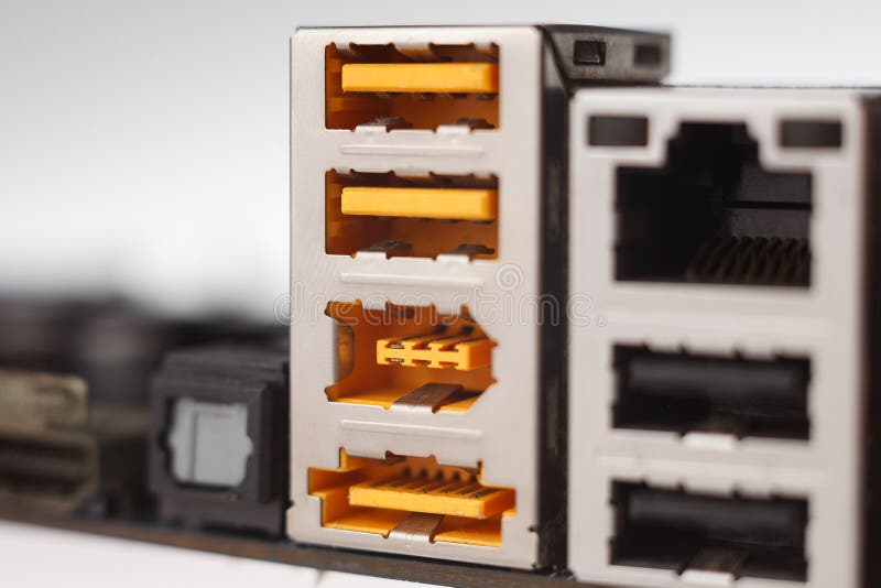 Connectors USB in the Computer Generation Stock Image - Image of ...