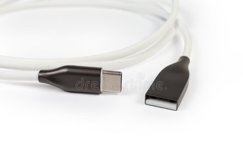 Connectors USB Type-a and Type-C on Cable Edges Stock Image - Image of ...