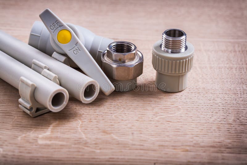 Connectors Water Valve and Pipe with Clips on Stock Photo - Image of ...